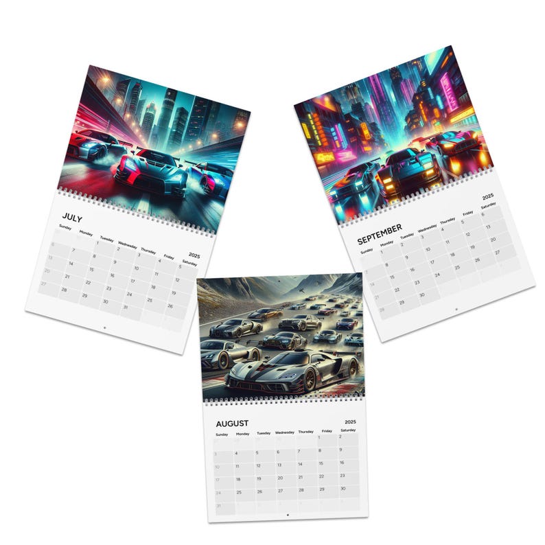 Luxury Supercar Calendar 2025, Car Enthusiast Gift, Wall Decor, Office ...