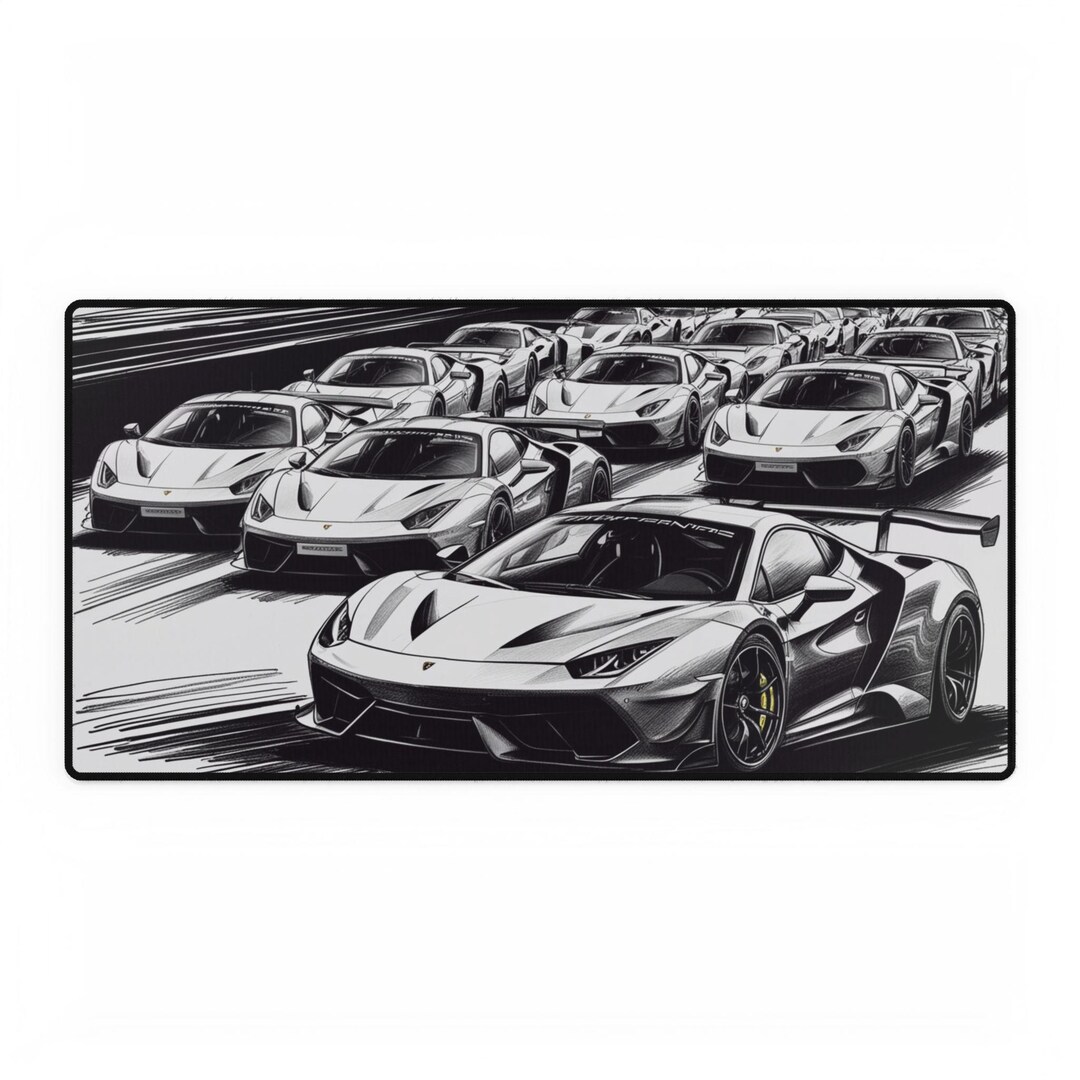 Race Car Desk Mat - Perfect for Car Enthusiasts, Home Office, Gamers ...