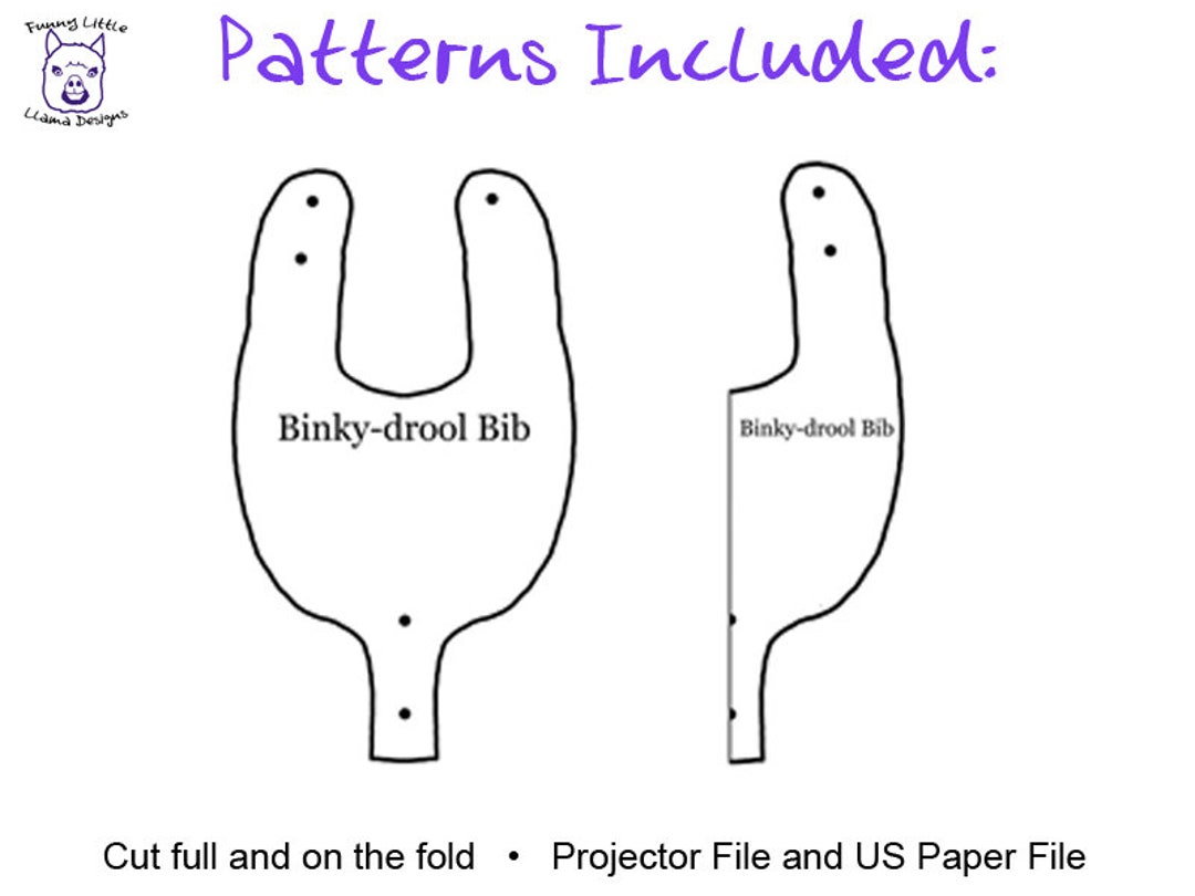Digital Sewing Patterns - Binky / Pacifier Drool Bib - 0-6 Mos - Etsy