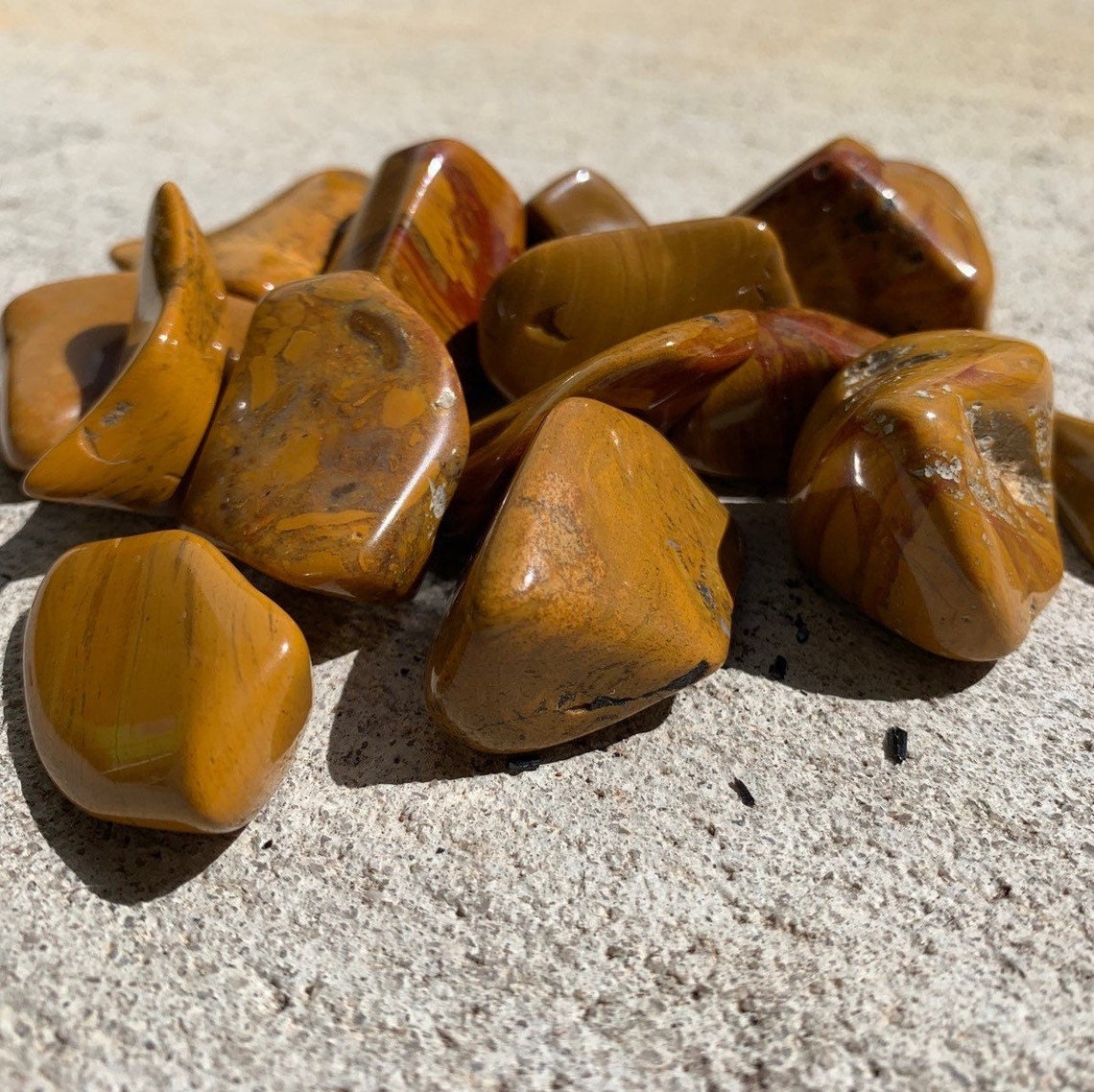 Yellow Jasper Tumbled Stones, Polished Crystals 20/35MM - Etsy