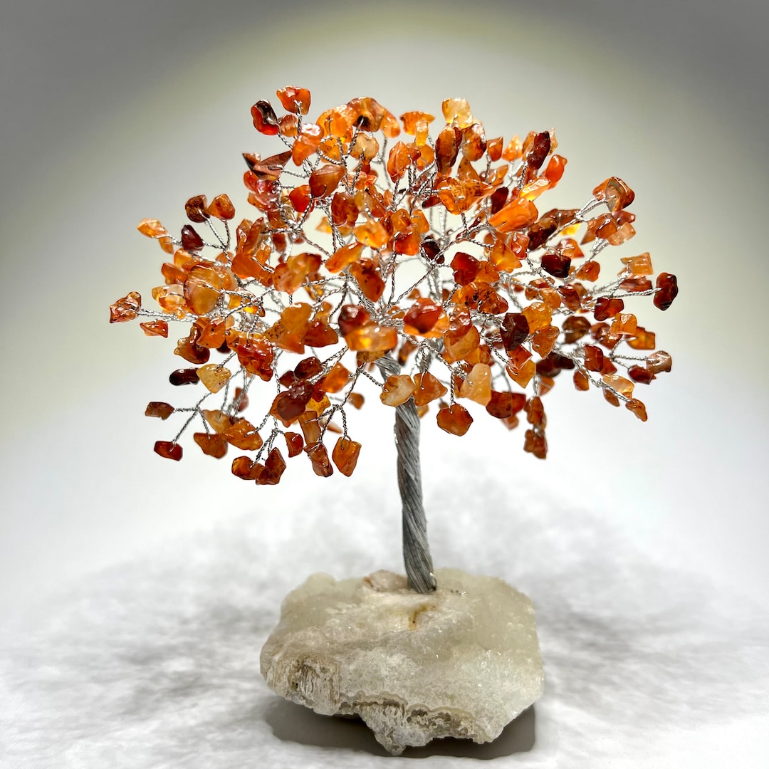 Carnelian Crystal Tree, Carnelian Gemstone Tree With Apophyllite ...