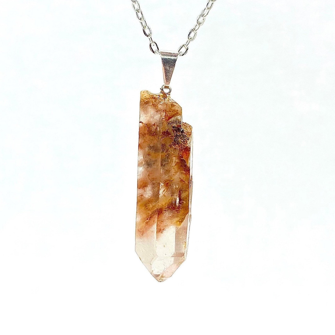 Amphibole | Angel Phantom Quartz Crystal Necklace, Angel Phantom Quartz ...