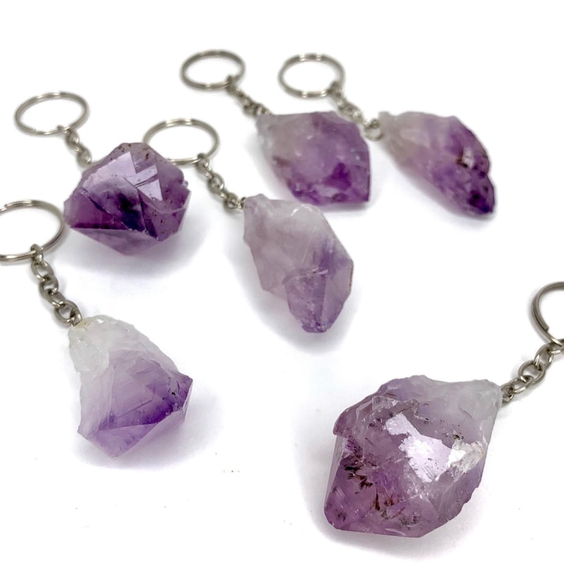 Gemstone Keychain - Etsy