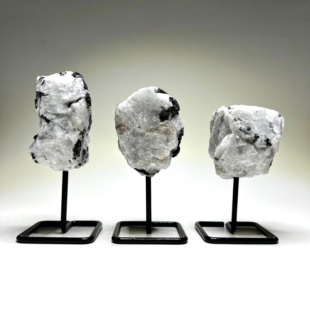 Rainbow Moonstone on Stand - Etsy