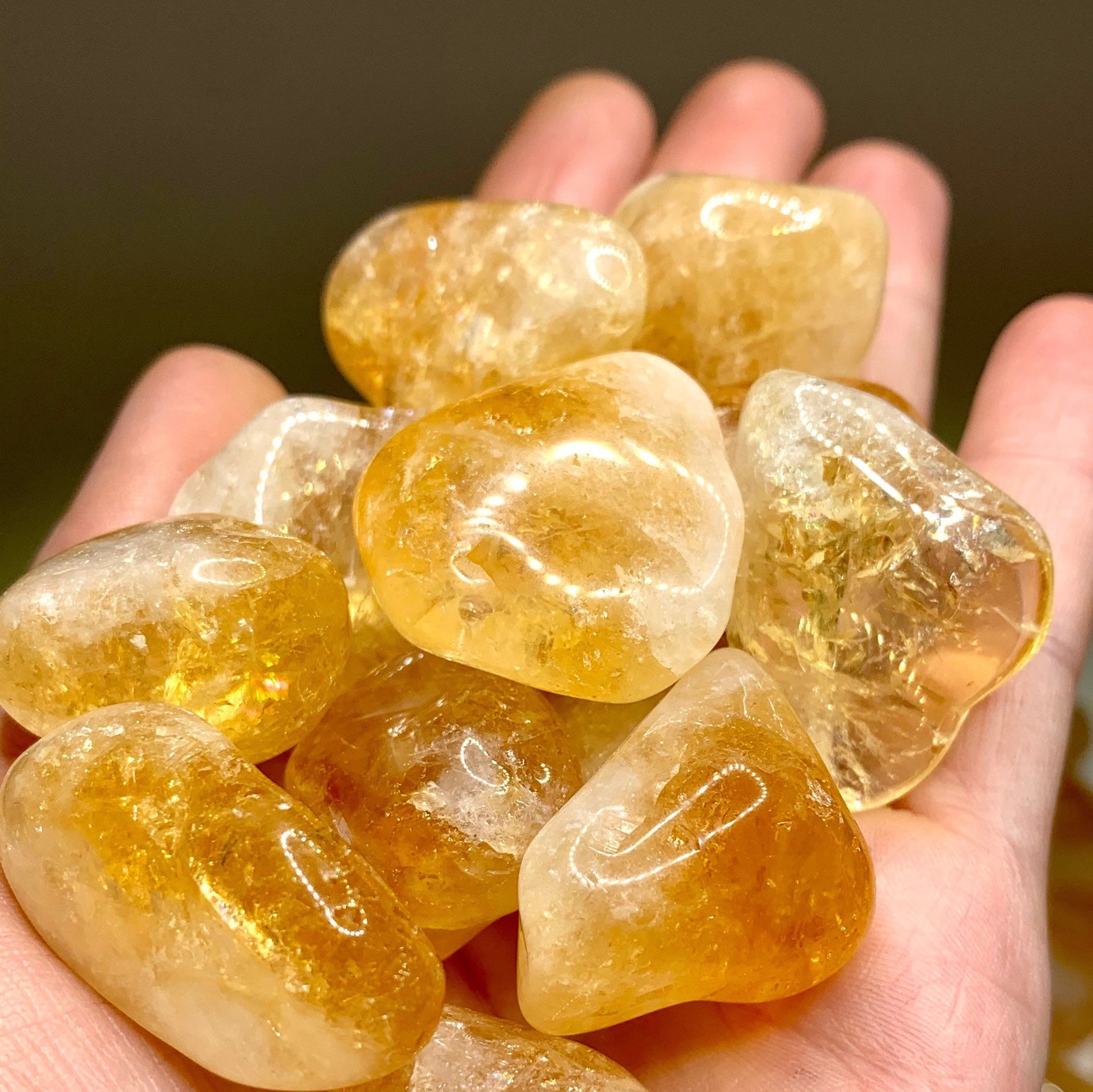 Citrine Tumbled Stone - High Grade - Extra Quality - Etsy