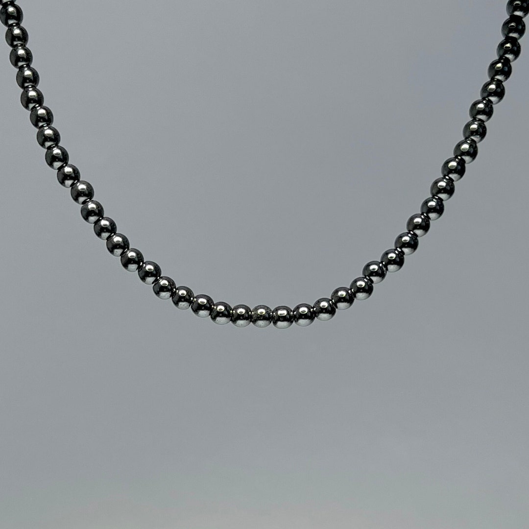 Hematite Crystal Choker Necklace: 18 Inch Handmade Gemstone Choker - Etsy