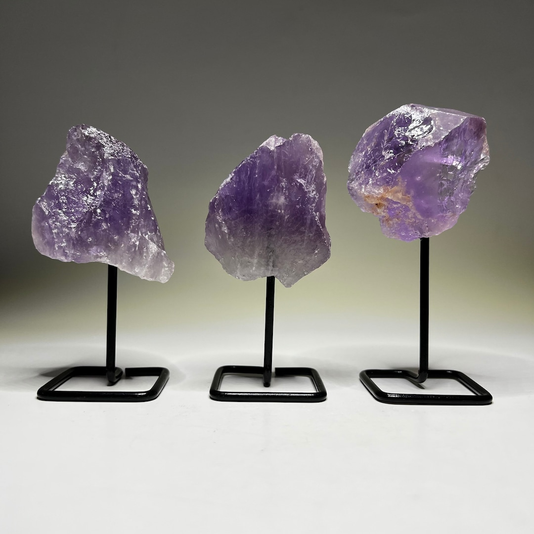 Raw Maraba Amethyst Crystal on Stand - Etsy