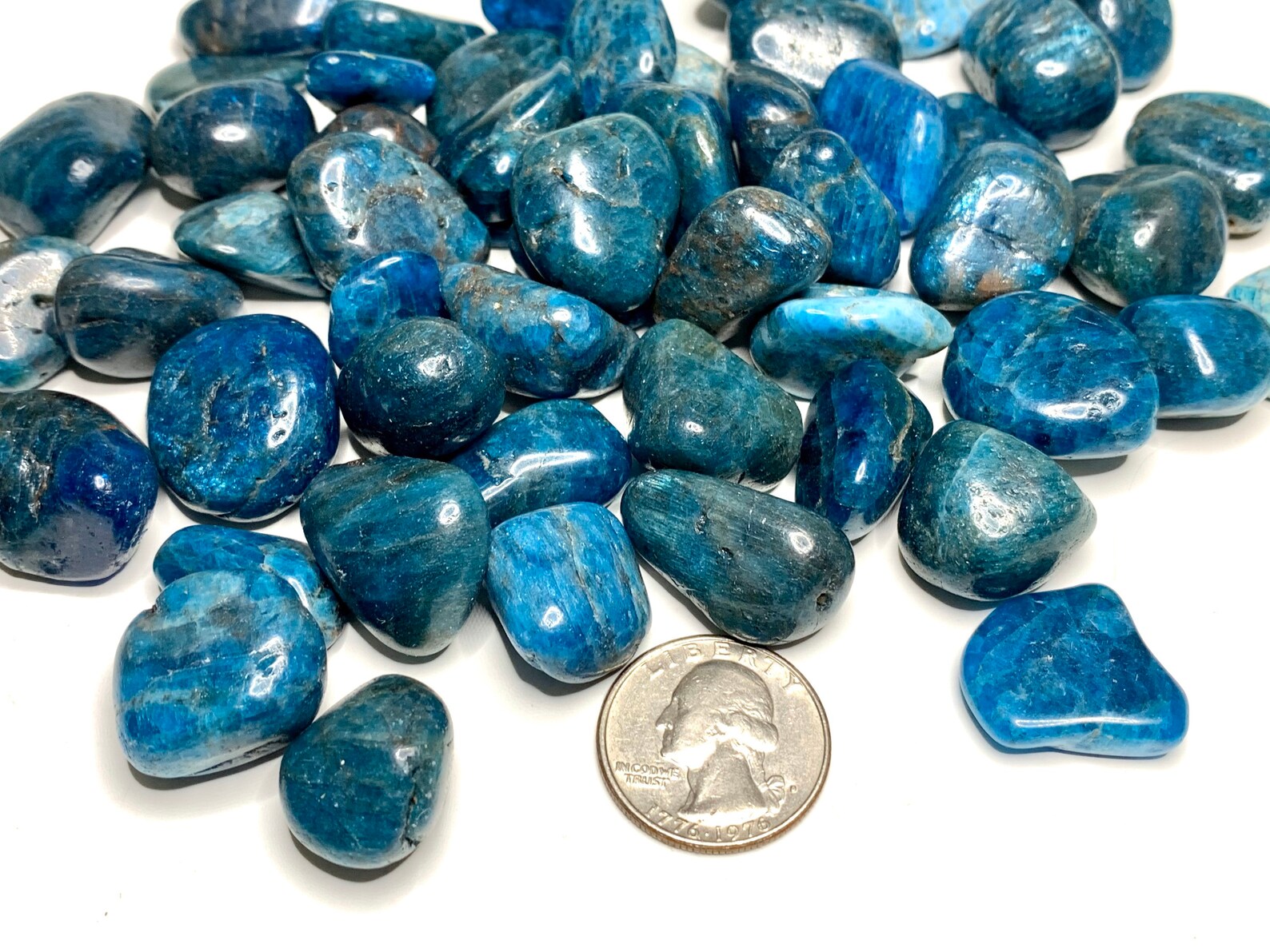 Blue Apatite Tumbled Stones - Etsy