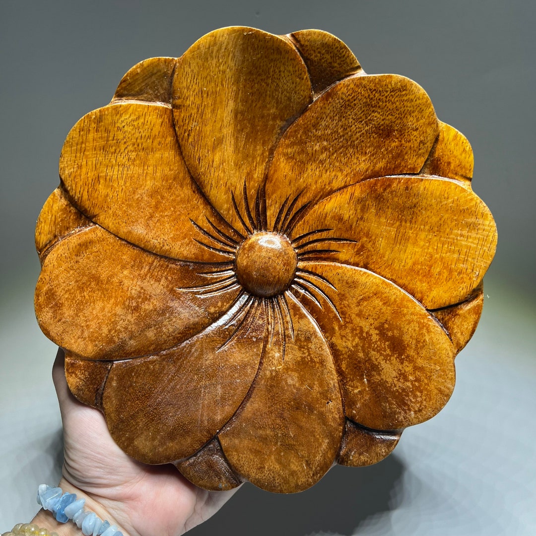 Wooden Lotus Flower Bowl - Etsy
