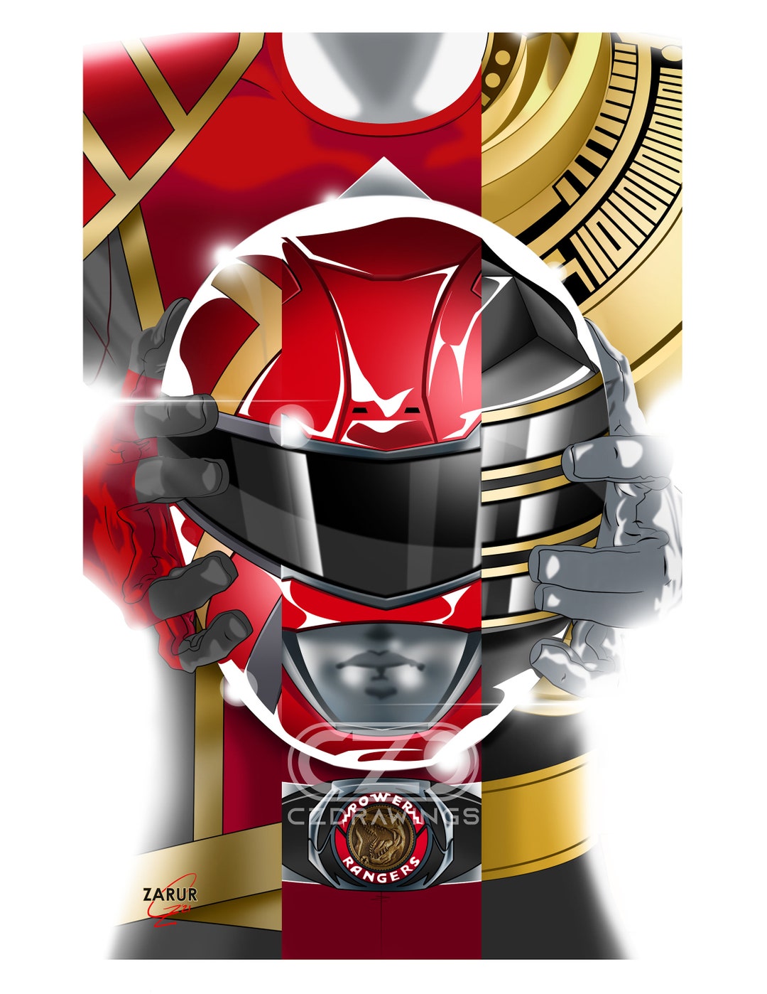 Tri-power Rangers - Etsy