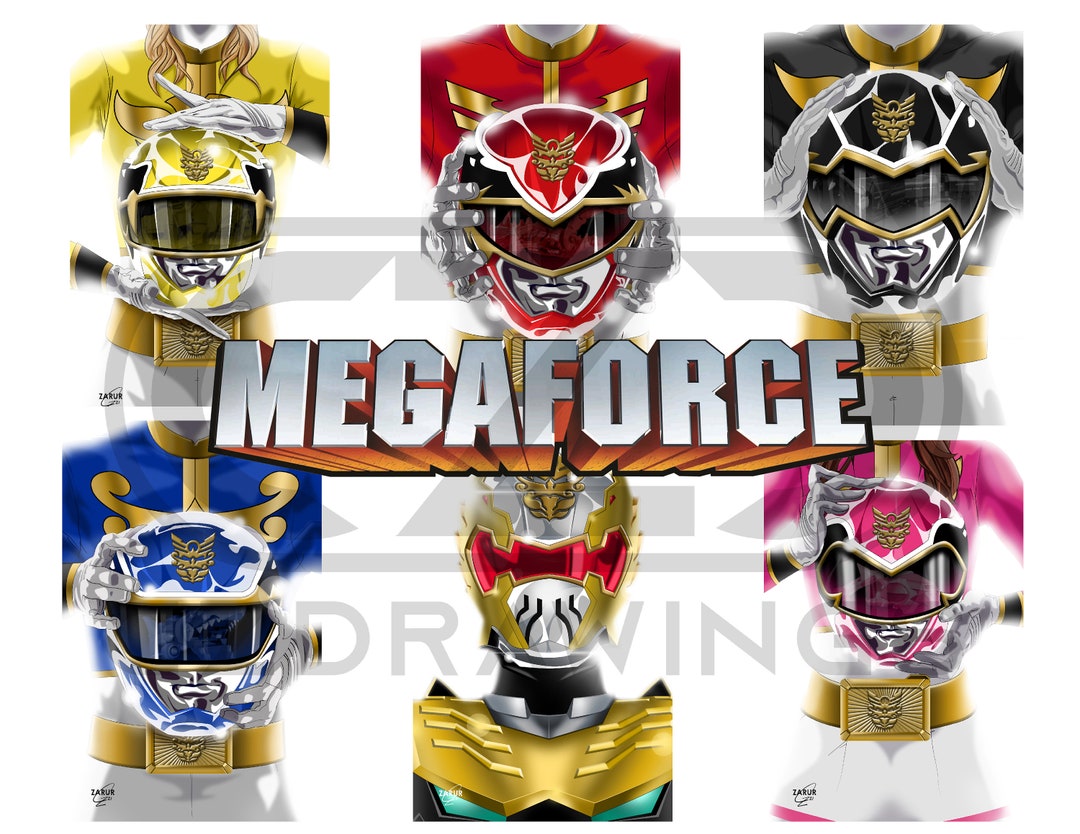Megaforce (season 1) Helmet Prints - Etsy