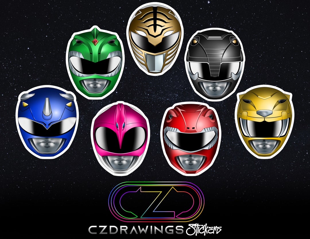 MMPR 3x3 Vinyl Stickers - Etsy