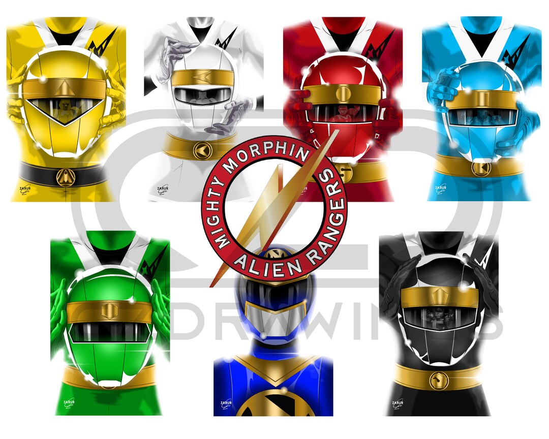 Alien Rangers Helmet Prints - Etsy