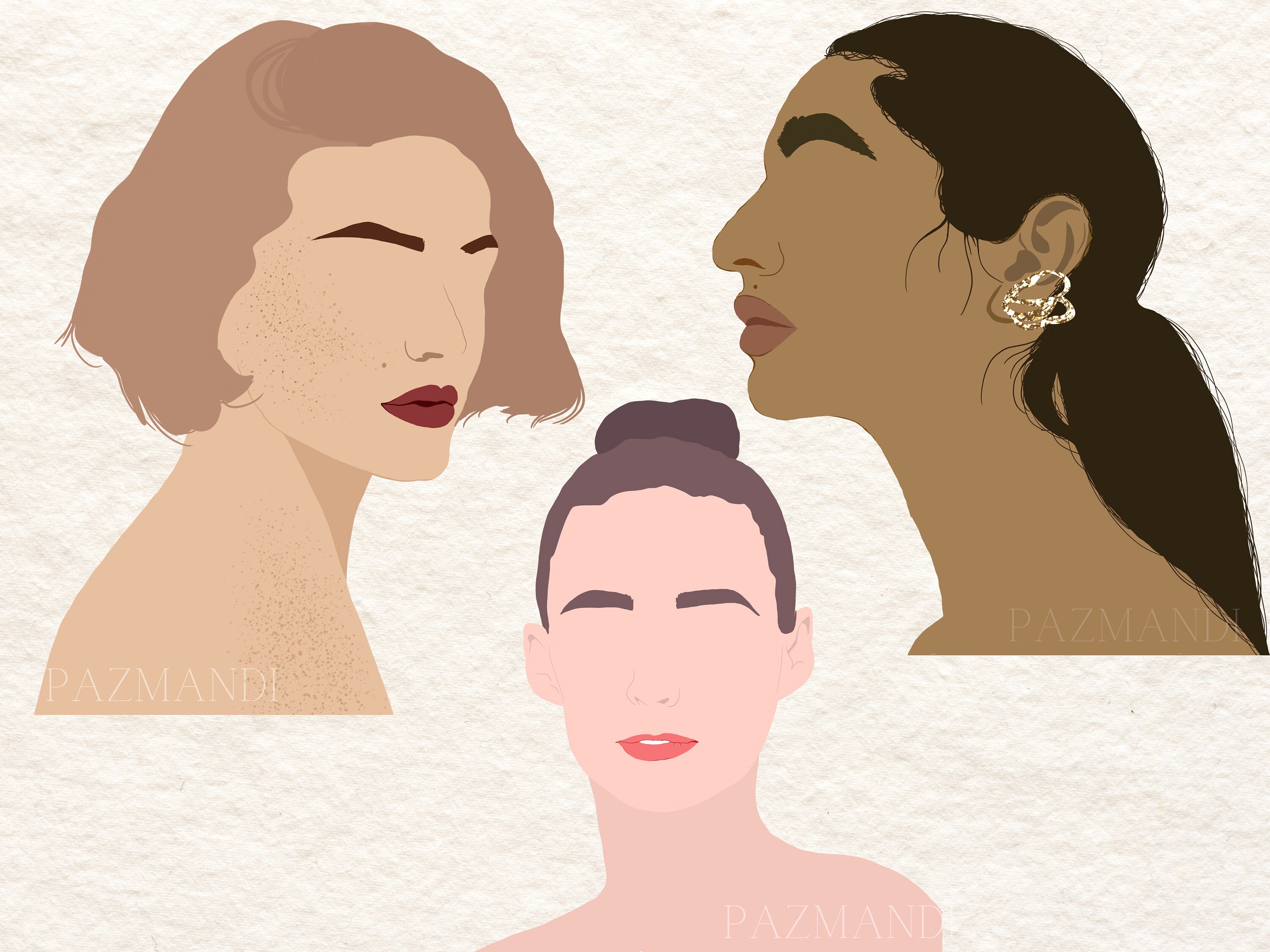 Abstract Women Clipart Bundle, Self Love Png - Etsy