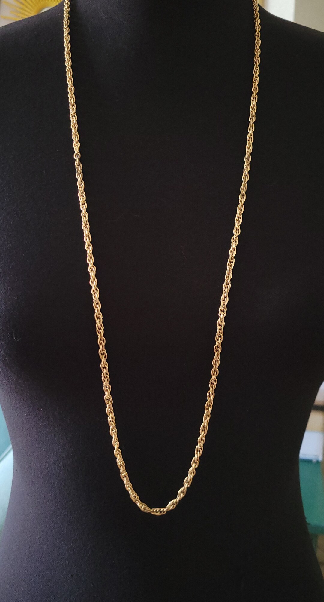 Vtg 36 Inch Avon Chain Opera Rope Necklace Gold Tone - Etsy