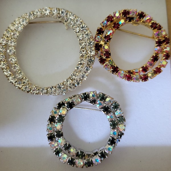 Rhinestone Pins - Etsy