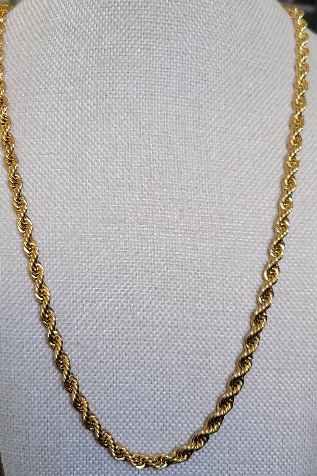 Napier 30 Inch 5mm Thick Gold Tone Rope Chain Necklace - Etsy
