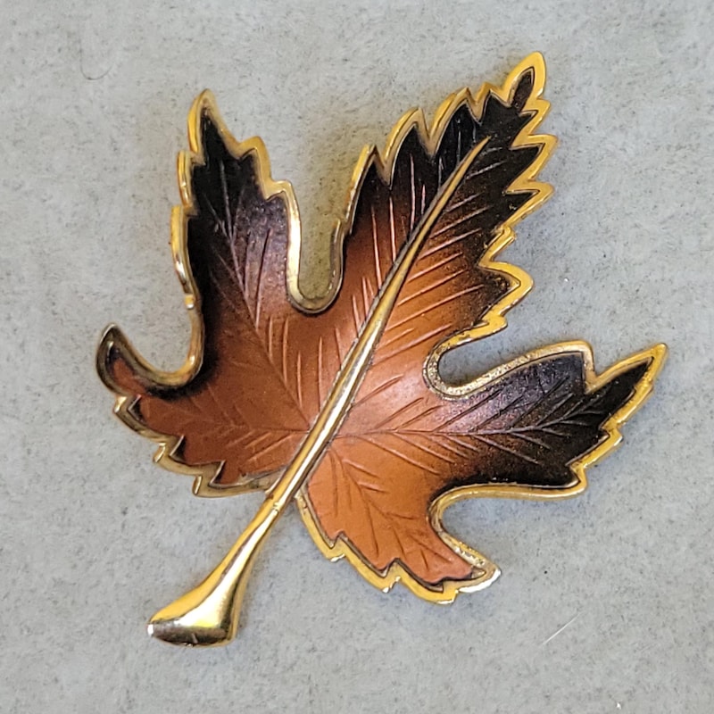 Autumn Leaf Brooch - Etsy