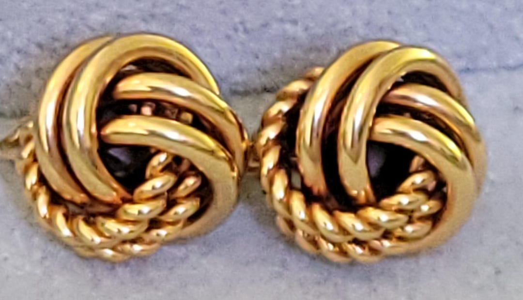 Vintage Napier Gold Tone Clip/screw Back Sailor Knot Earrings - Etsy