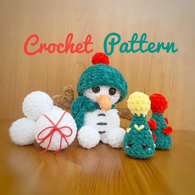 NO SEW Frosto the Snowman Crochet Pattern [ENGLISH Only], Christmas ...