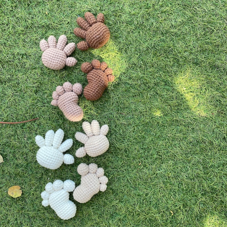 Baby Footprint & Handprint Crochet Pattern Tutorial Crochet - Etsy