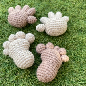 Baby Footprint & Handprint Crochet Pattern [english Only] - Etsy