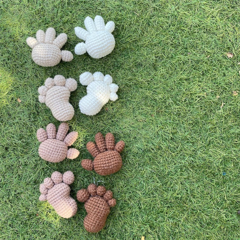Baby Footprint & Handprint Crochet Pattern [english Only] - Etsy