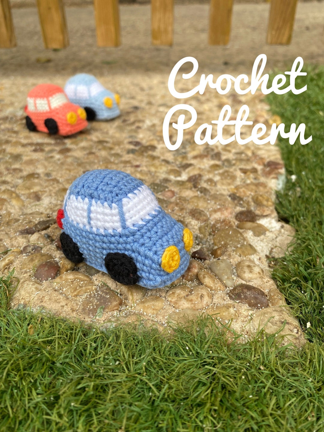 Tiny Racer the Car Crochet Pattern [ENGLISH / SPANISH] - Etsy