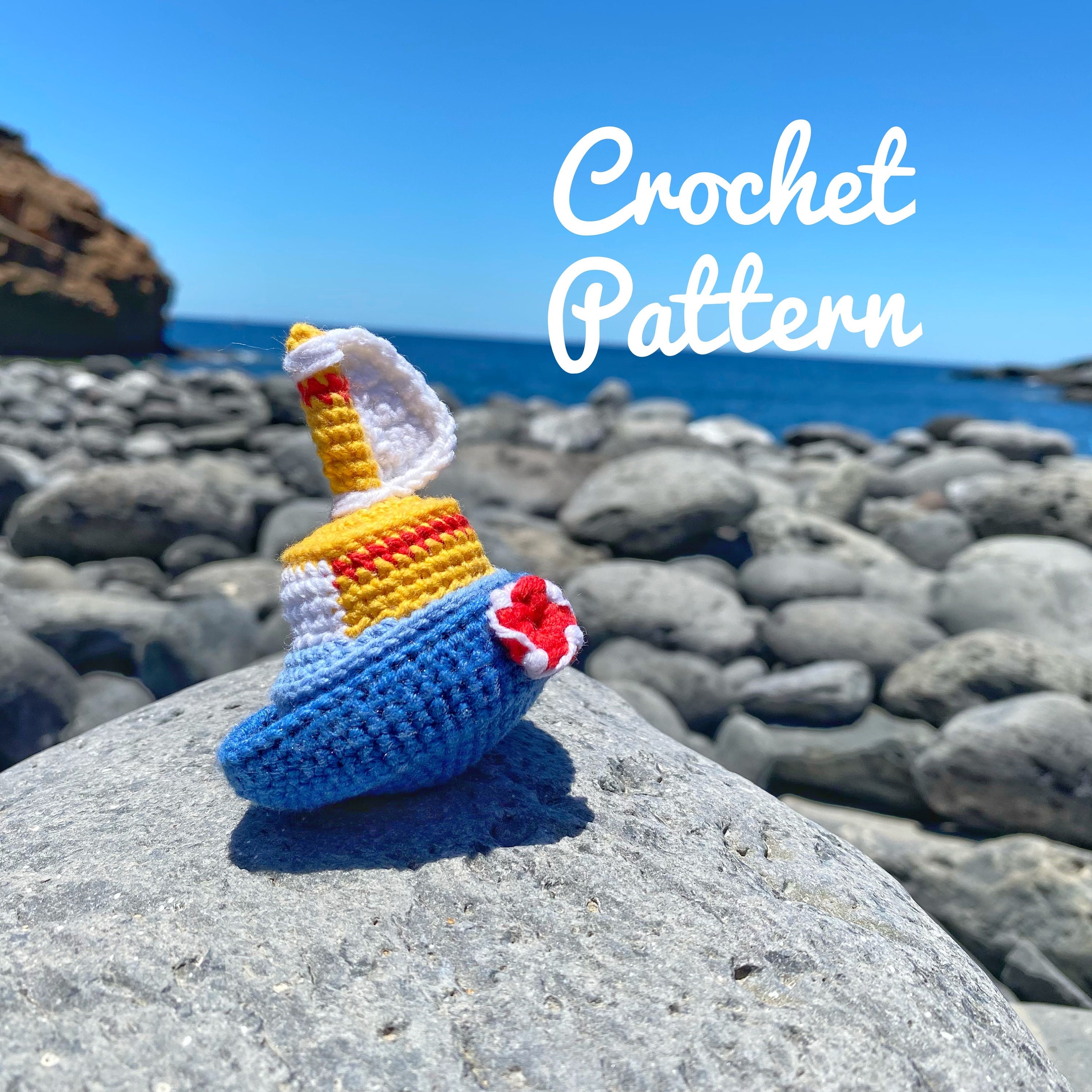Little Ship Crochet Pattern Amigurumi Sail Boat Tutorial | Etsy