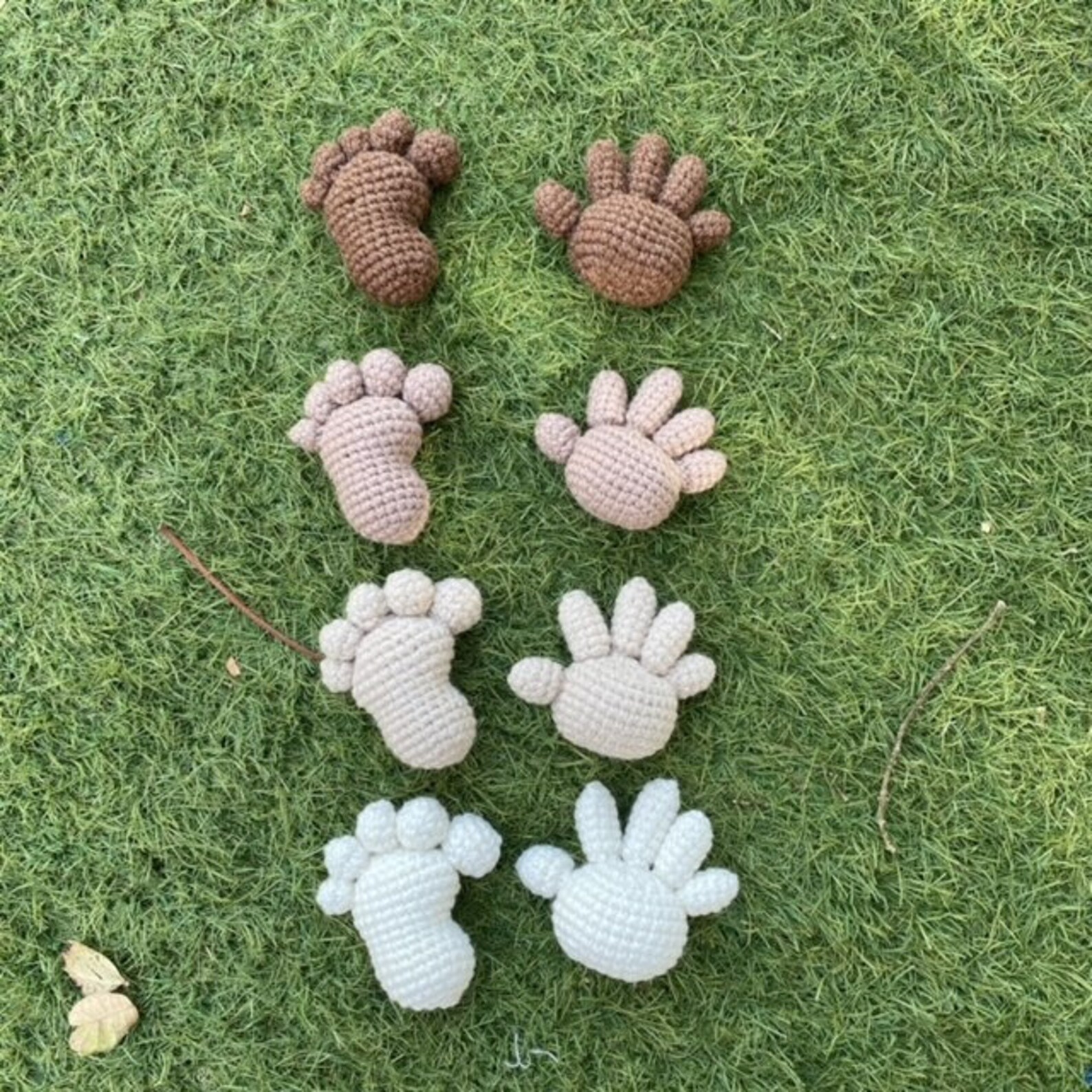 Baby Footprint & Handprint Crochet Pattern [english Only] - Etsy