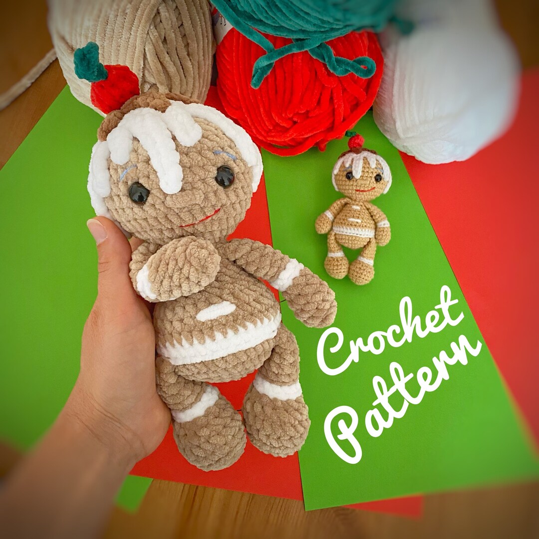 Gingerbread Man Crochet Pattern Amigurumi [ENGLISH ONLY], Christmas ...