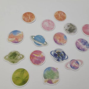 45pcs Space Planet Stickers, Scrapbooking, Travel Journal Stickers ...