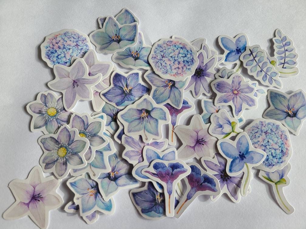 45pcs Flower Sticker Pack Flower Stickers Journaling - Etsy
