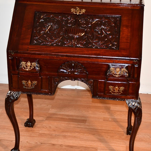 Antique Drop Front Secretary Desk - Etsy