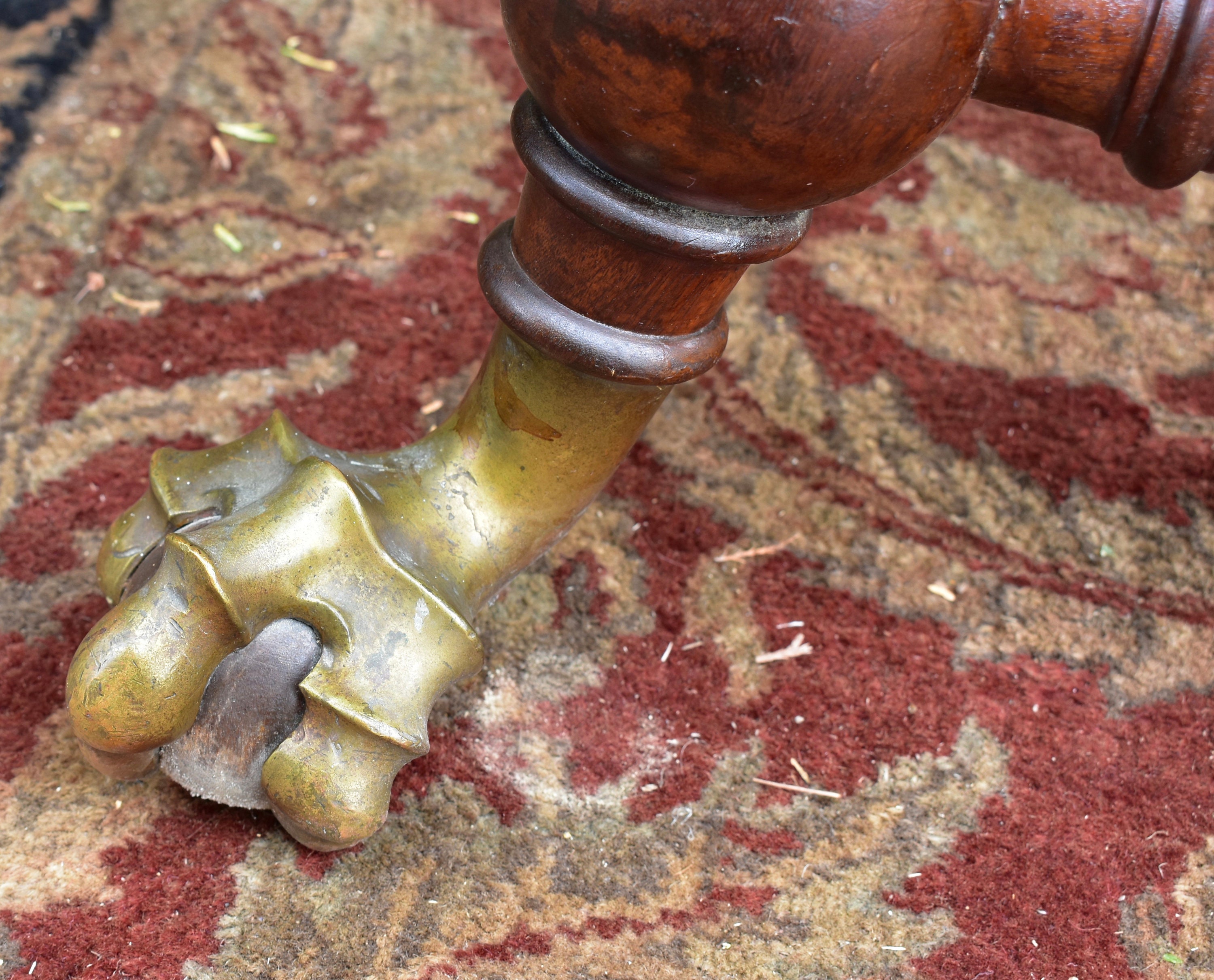 19th Merklin Victorian Solid Mahogany Twisted Legs Parlor Center Table ...