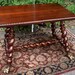 19th Merklin Victorian Solid Mahogany Twisted Legs Parlor Center Table ...
