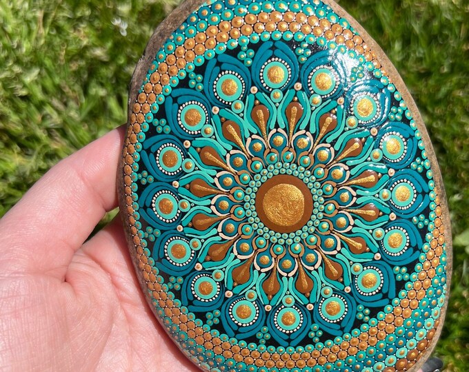 Southwestern Style Handpainted Garden Stone - Etsy