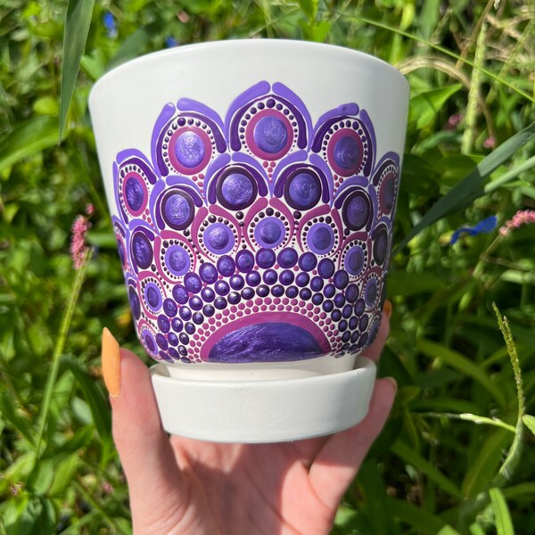 Dot Mandala Pot - Etsy