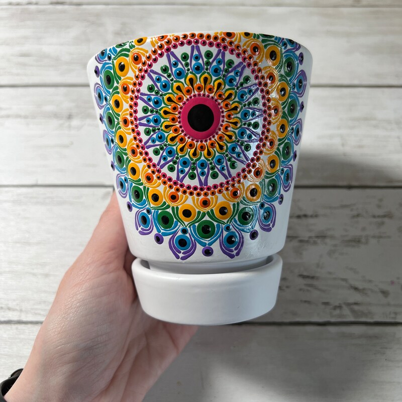 Dot Mandala Pot - Etsy