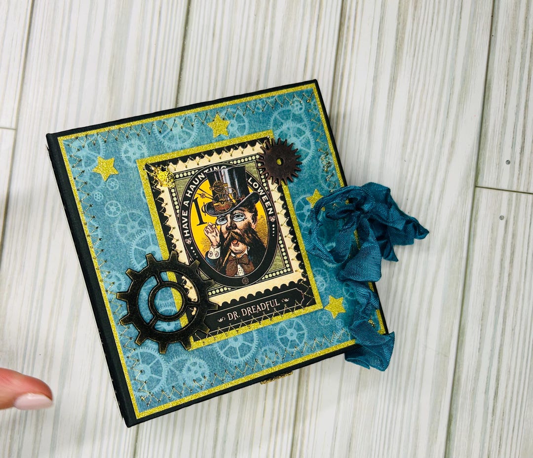 Mini 4x4 Halloween Photo Album, Mini Album, Handmade Scrapbook, Micro ...