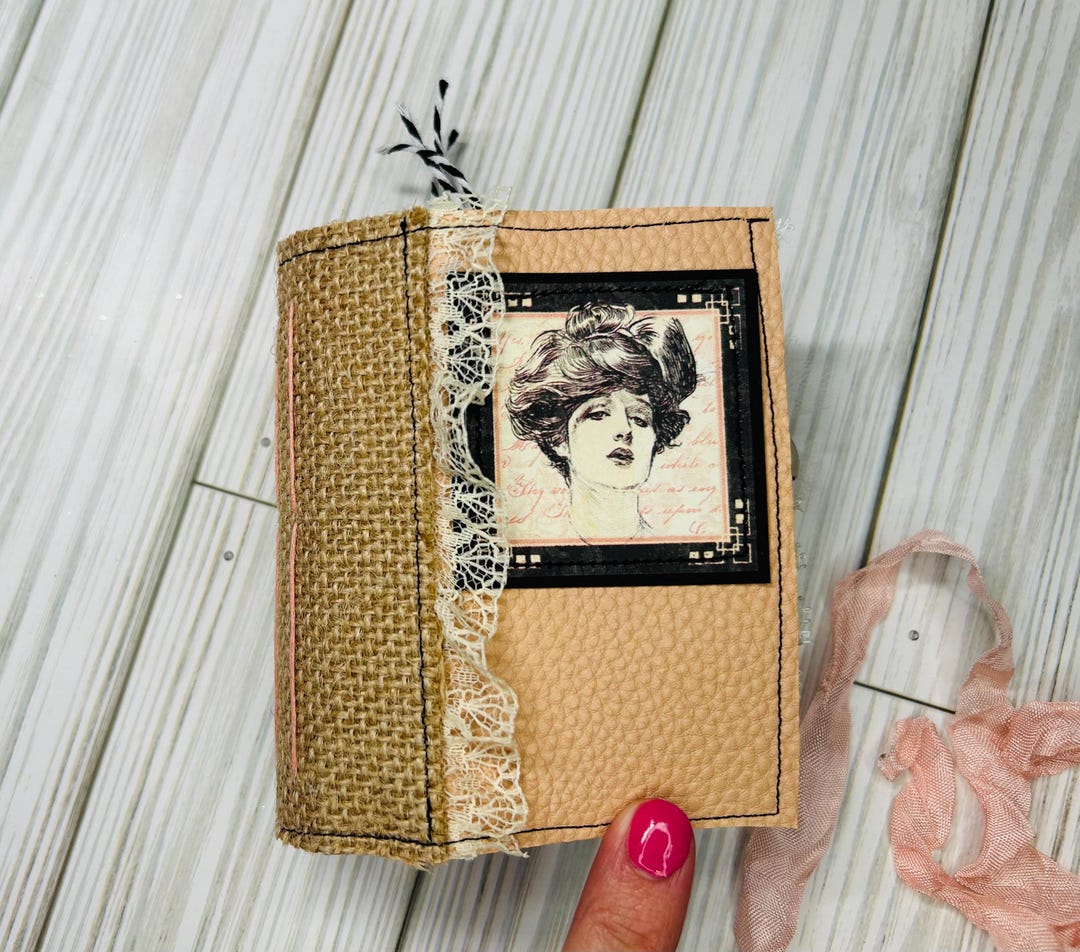 Mini Junk Journal, 3x4” Junk Journal, Faux Leather Junk Journal, Micro ...