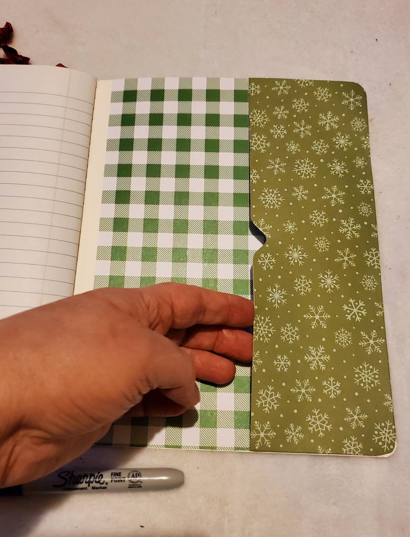 Christmas upcycled Composition Notebook Upcycled Composition | Etsy