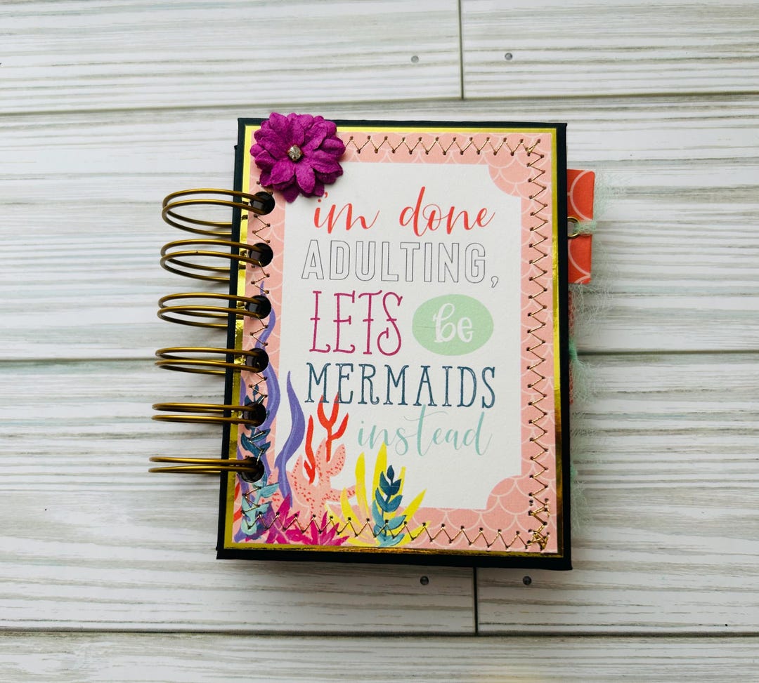 Mini Notebook, Dividers, Divided Notebook, Spiral Notebook, Mermaid ...