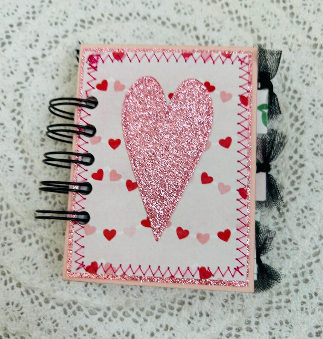 Mini Notebook, Dividers, Divided Notebook, Spiral Notebook, Valentines ...