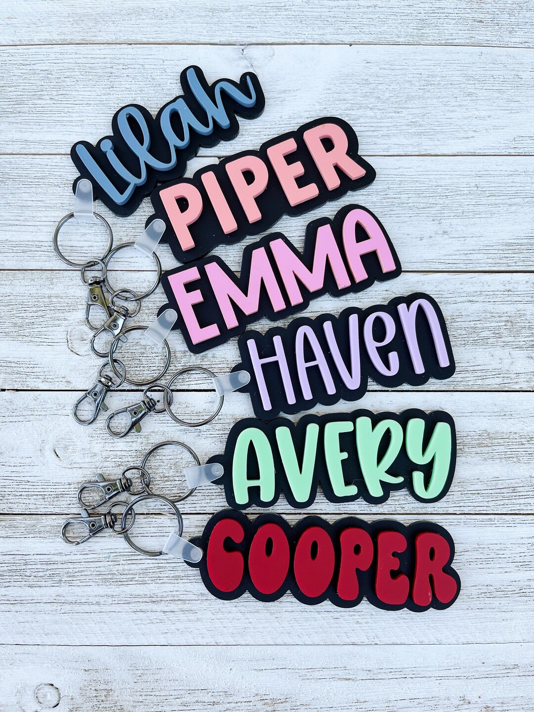 Kids Name Keychain/ Personalized Backpack Keychain/ Diaper Bag Tag ...