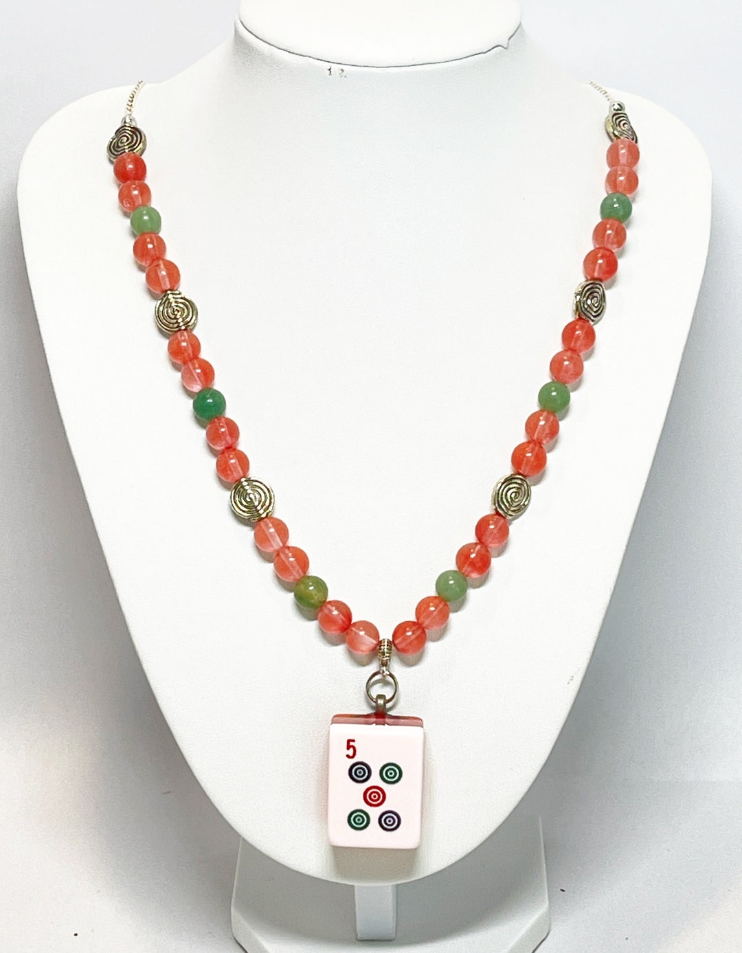 Full Size Mahjong 5 Dot Tile Necklace ~ Mah Jongg, Mahjongg, Mah Jong ...