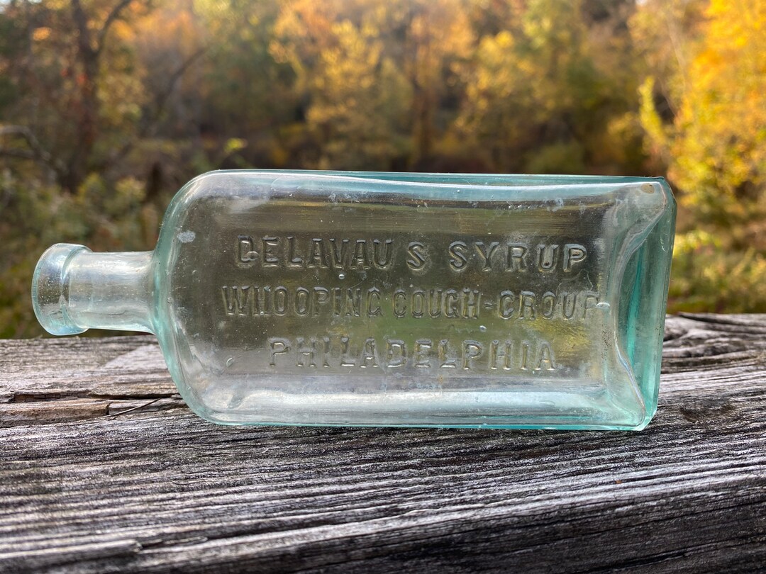 Clear Vintage Bottle Delavau's Whooping Cough-croup Syrup Philadelphia ...