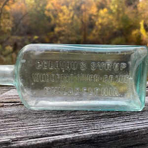 Clear Vintage Bottle Delavau's Whooping Cough-croup Syrup Philadelphia ...