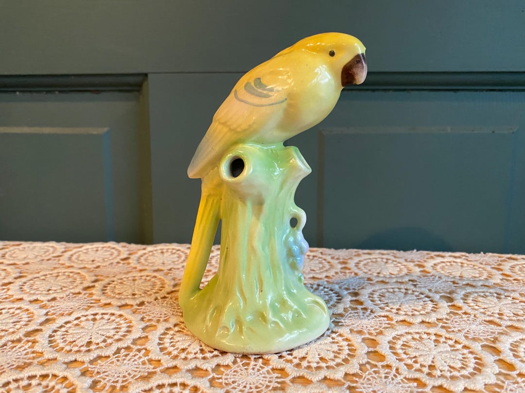 Vintage Yellow Parakeet Bird Ceramic Knick Knack Figurine Colorful - Etsy