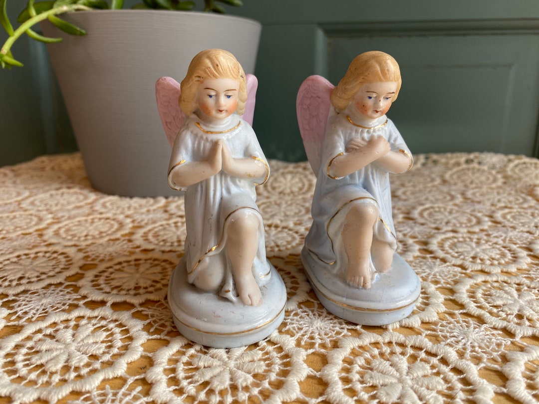 Vintage Germany Angel Figurines Pair of 2 | Praying Hands, Crossed Arms ...